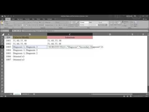 Using the Substitute Function in Excel to Modify Strings