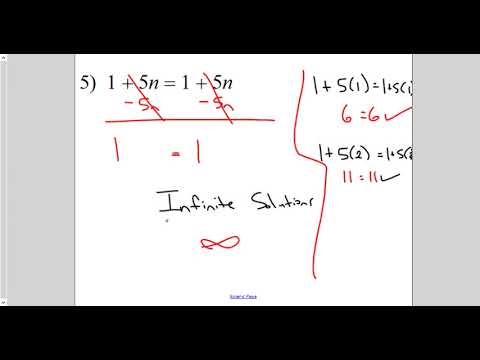 infinite solution and no solution