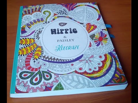 kolorowanki dla dorosłych hippie and paisley koloraże + pokolorowane ilustracje