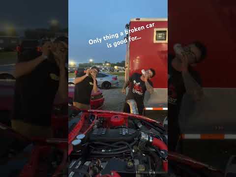When the cars broken.. we drink🤘🏼