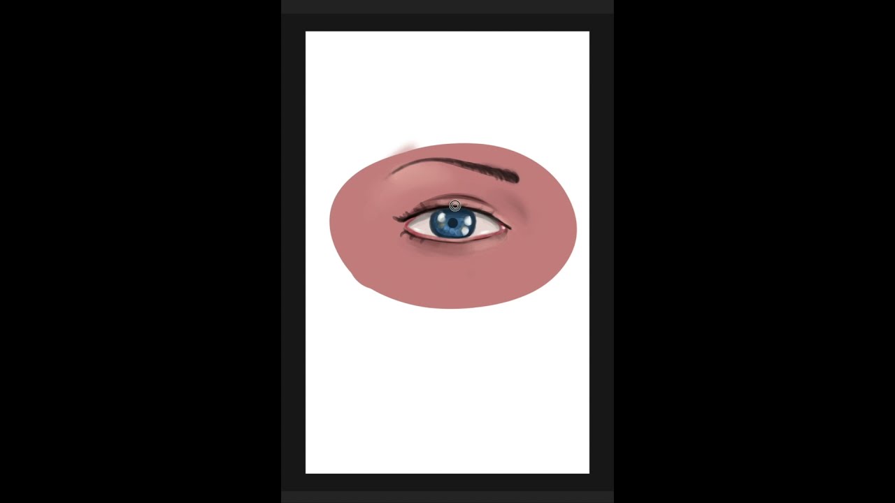 How to Digital Painting an Eye using only default hard brush #Shorts #tutorial #photoshop