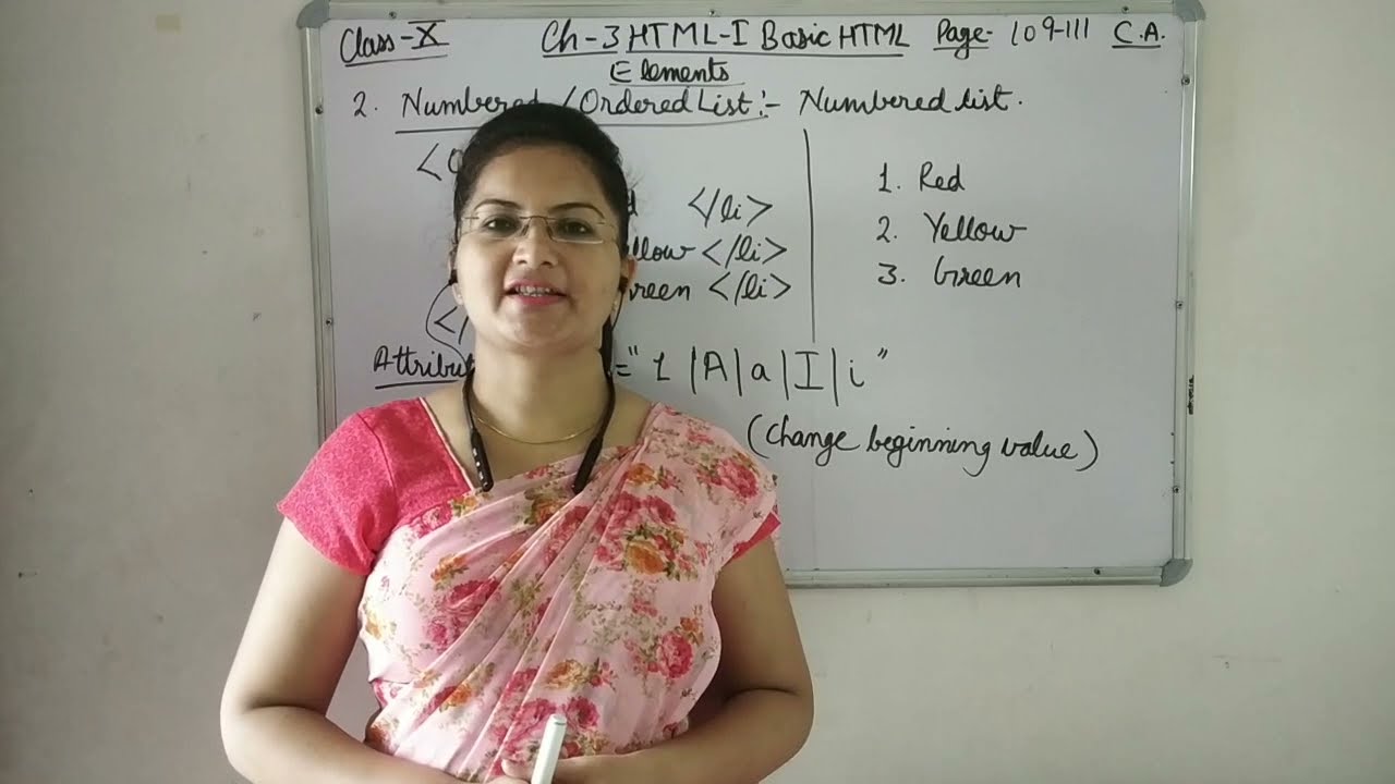 CA Class-10 Ch-3 HTML-1 Basic HTML Elements Part-4