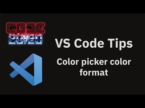 VS Code tips — Color picker color format