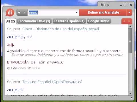 Definición de ameno