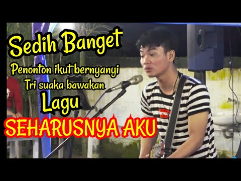 Penonton Di Bikin Mewek !!! SEHARUSNYA AKU - MAULANA WIJAYA - Live Menoewa Kopi Jogja
