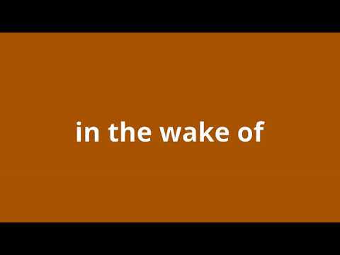 what is the meaning of in the wake of.