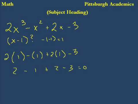 Precalculus mat142 Factor Theorem