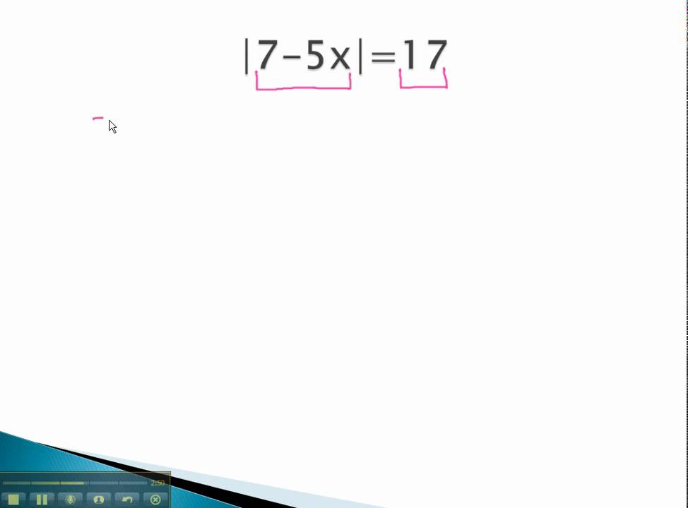 Absolute Value - Two Solutions