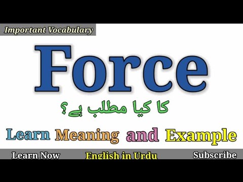 Force Meaning in Urdu