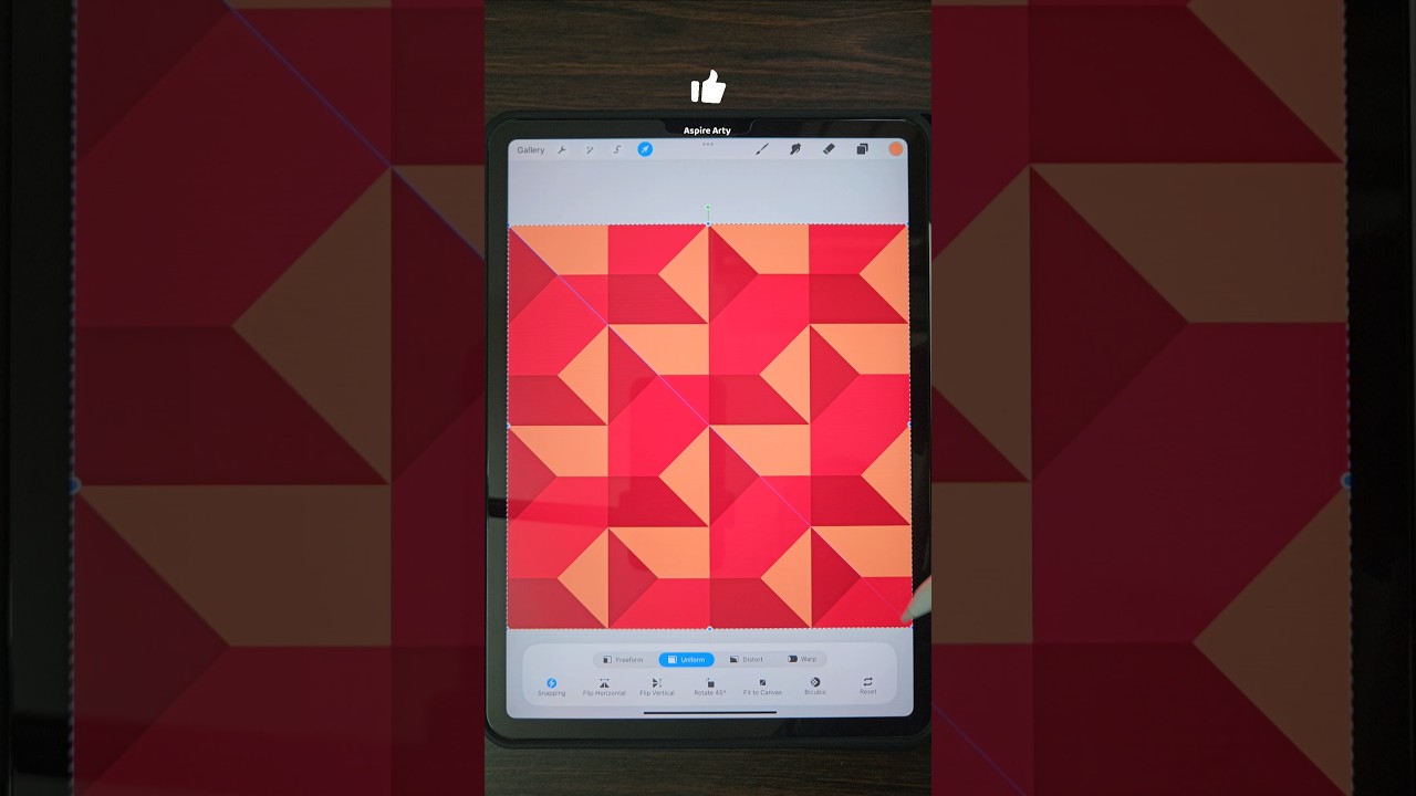 New Red Seamless Pattern Art in Procreate #digitalart #geometric #vector