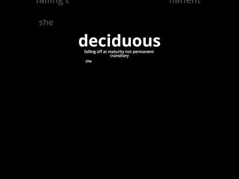 Video Word Of The Day - Deciduous