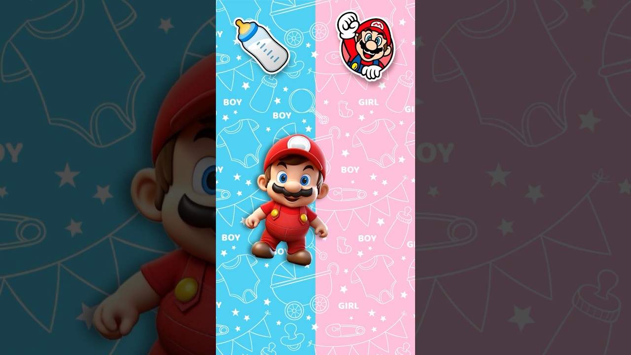Mario as a baby 🍼 #mario #mariobros #supermario