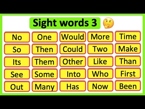 Sight words 3 🤔 | Phonics lesson | Learn with examples