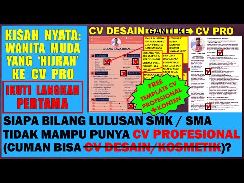 Contoh CV Lamaran Kerja Lulusan SMK / SMA yang Profesional dan Berbobot