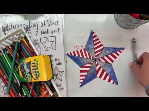 Patriotic 3-D Stars (Veterans Day, Memorial Day, 4th of July, etc)