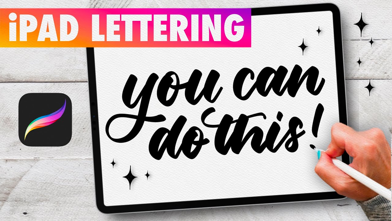iPad Lettering Tutorial for Beginners & FREE PRACTICE SHEETS 🤩✨