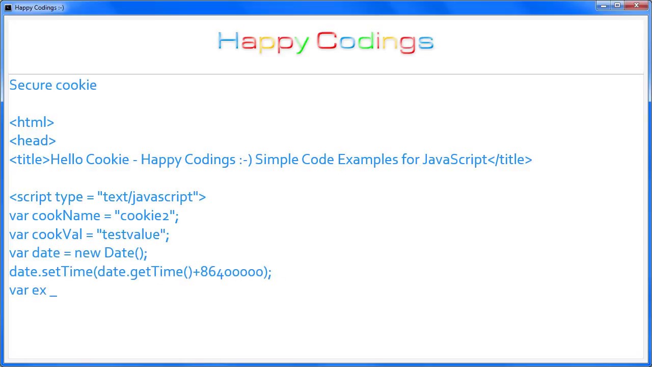 JavaScript | Secure cookie