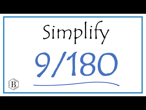 How to Simplify the Fraction 9/180