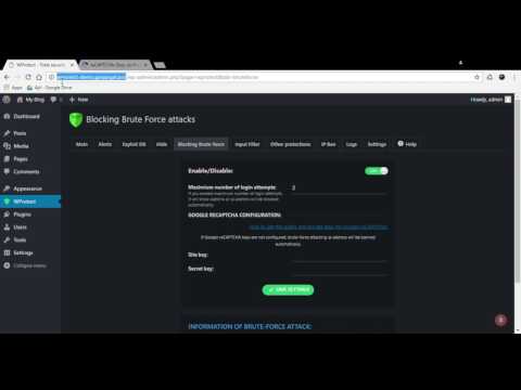 WPROTECT - Total security for Wordpress - Get Google Recaptcha keys