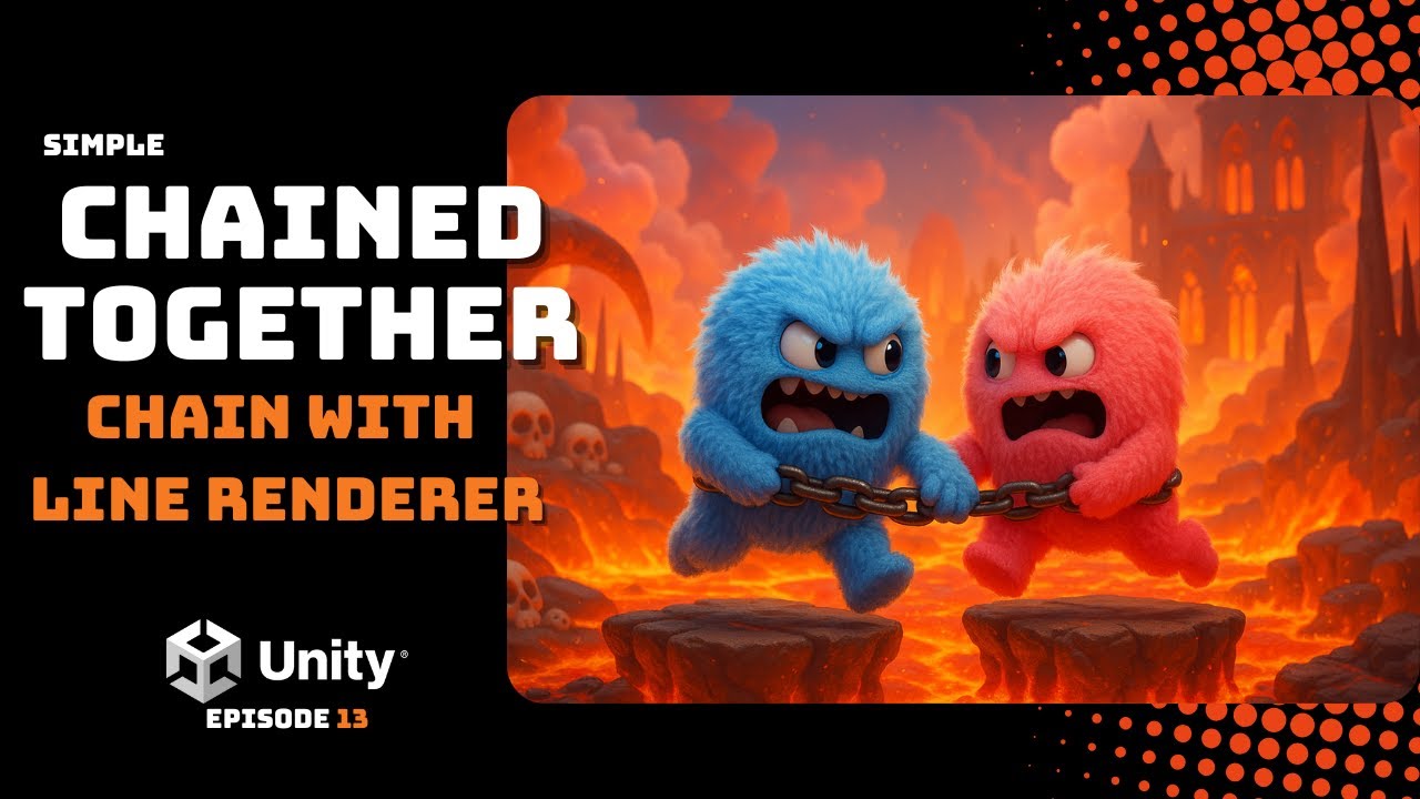 Episode 13: Rope Chain with Line Renderer in Unity! #unitytutorial #unity #chainedtogethergame