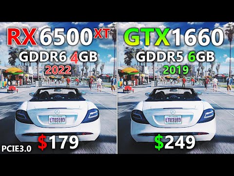 RX 6500 XT vs GTX 1660 (PCIE 3.0) - Test in 9 Games