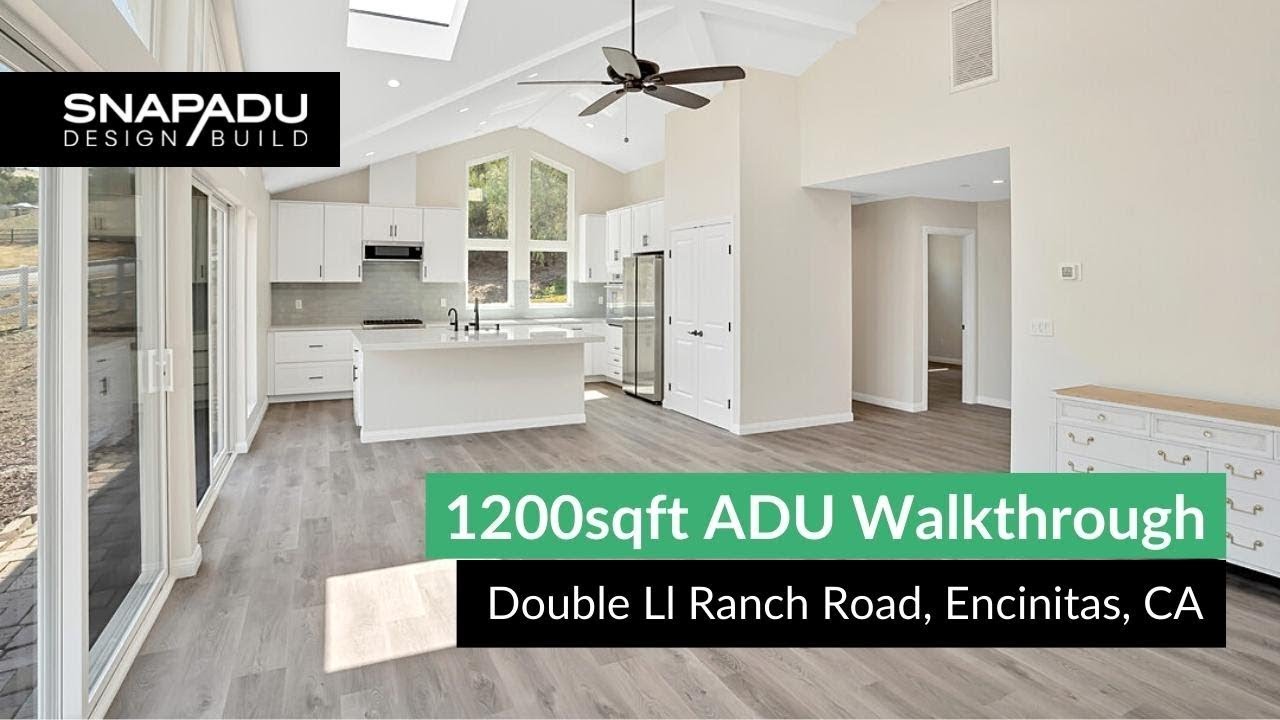Custom ADU Tour - 2BR 2BA - 1200 sqft - Encinitas CA - Snap ADU Builder