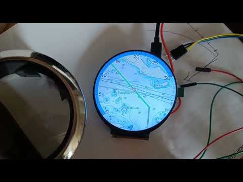 Panning on the Maelir ESP32-based GPS plotter for boats