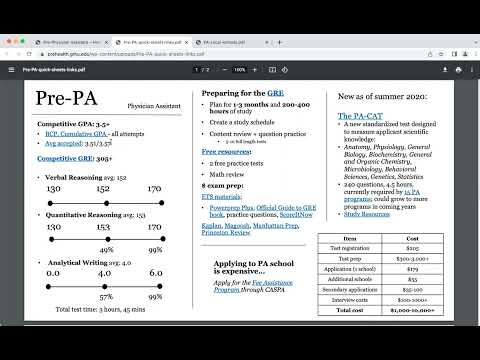 Pre-Physician Assistant – Health Professions Advising