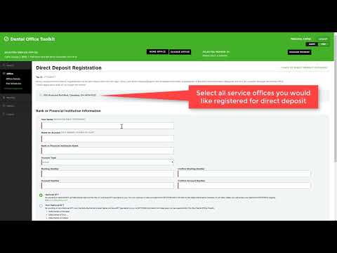 Dental Office Toolkit (DOT) Training Webinar: How to Register for Direct Deposit