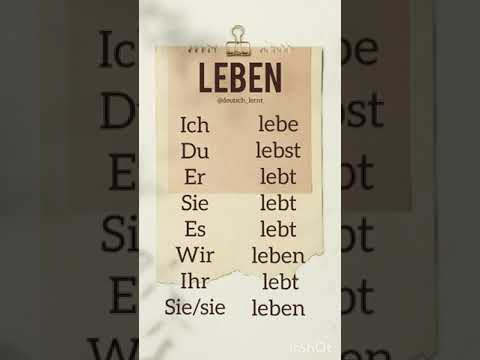 Practice German language along with the help of short videos - Verb conjugation of Leben