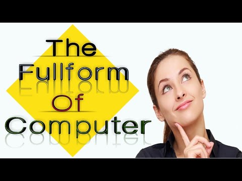 The Fullform of Computer || In English