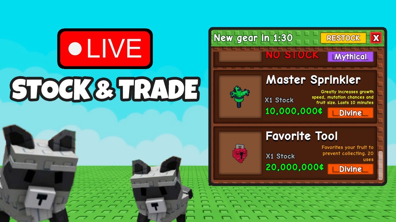 GROW A GARDEN STOCK AND TRADE 24/7 🔴 LIVE