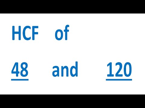 HCF of 48 and 120