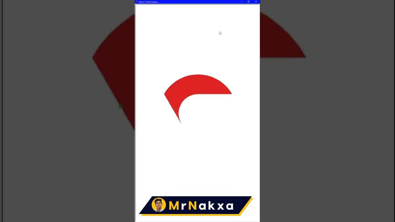 Draw Chrome Logo by Python Turtle Animation MrNakxa #python #pythonprogramming #shorts #mrnakxa