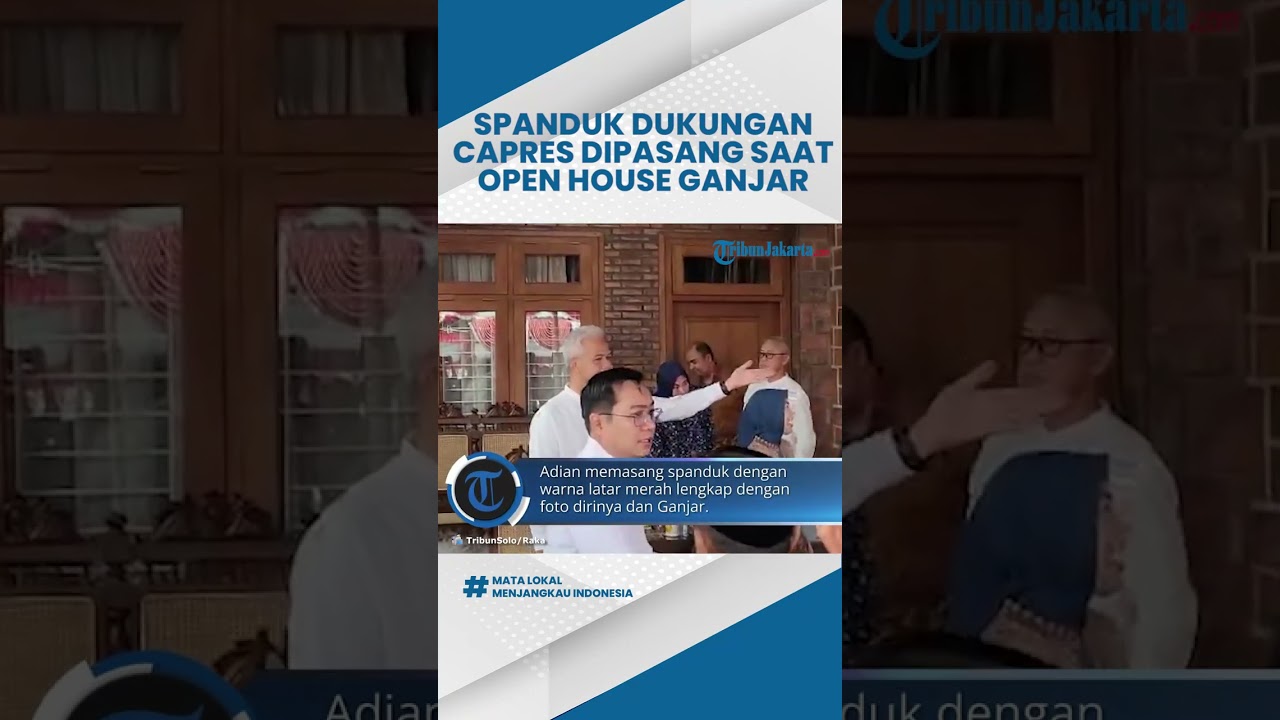 Potret Spanduk Capres untuk Ganjar, Terpasang saat Open House, 'Kami ...