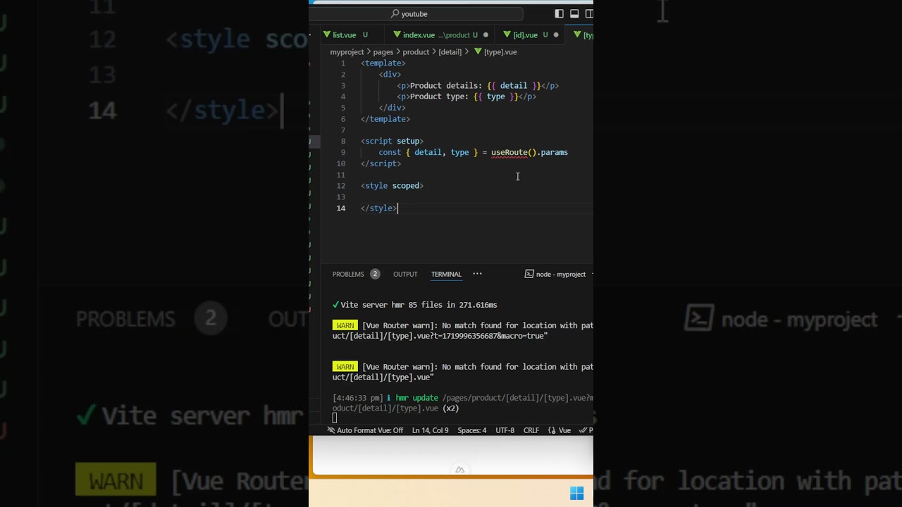 Multi route param in nuxtjs #nuxtjs #javascript #shorts #shorts #coding