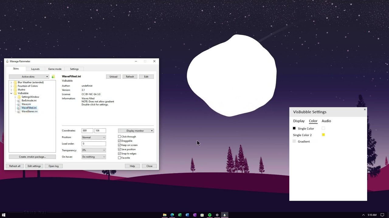 VisBubble Visualizer for Rainmeter : VisBubble Rainmeter Skin