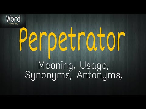 Word of the day - Perpetrator