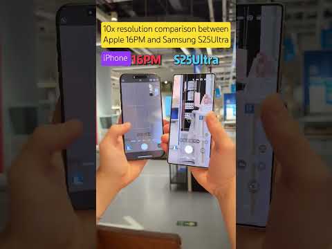 10x resolution comparison between Apple 16PM and Samsung S25Ultra
