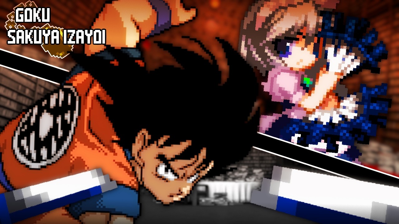 Sakuya Izayoi Vs Goku (DBZ VS Touhou) Sprite Animation by Sinten