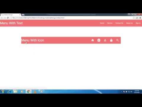 Material Design In Web Navbar Example