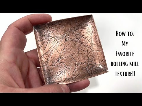 How to: My Favorite Rolling Mill Texture (Looks Like Leather!) and Make a Copper Trinket Dish