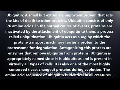Ubiquitin - Medical Definition and Pronunciation