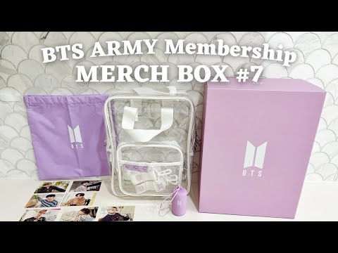 BTS MERCH BOX #7 | ARMY Membership Merch Pack | UNBOXING ASMR [4K]