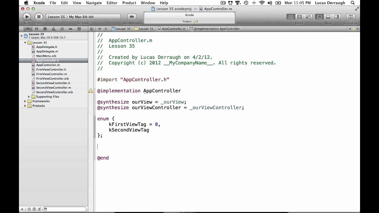 Cocoa Programming L35 - NSViewController