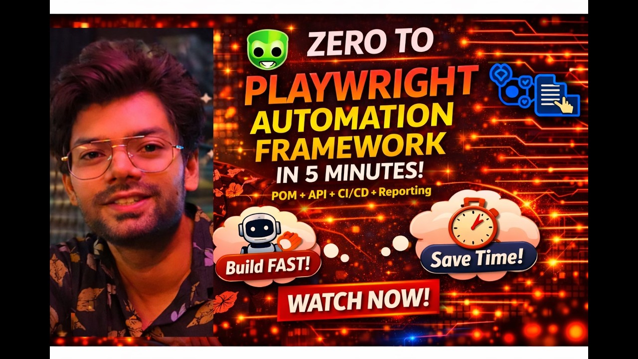 Zero to Playwright Automation Framework in 5 Minutes | AI + POM  + API + CI/CD | QA SDET