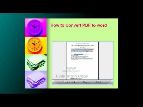 How to Convert PDF to Word, text,JPG,HTML,ePub