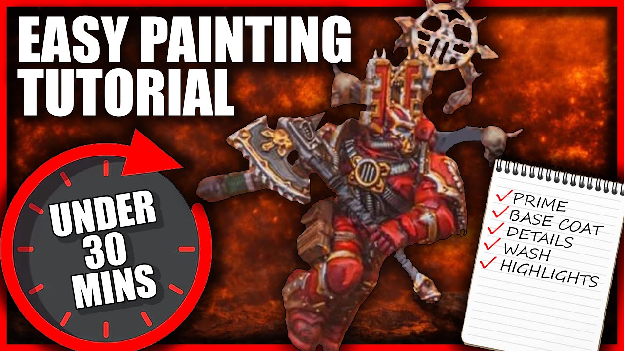 Khorne Berzerker Painting Tutorial - Under 30 minutes! 