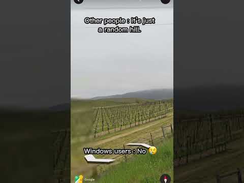 I found the windows XP wallpaper (bliss). #trending