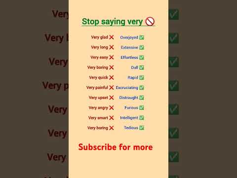 instead of "very" try advance words🚫 @EnglishwithLucy @letstalk @POCEnglish @aljazeeraenglish